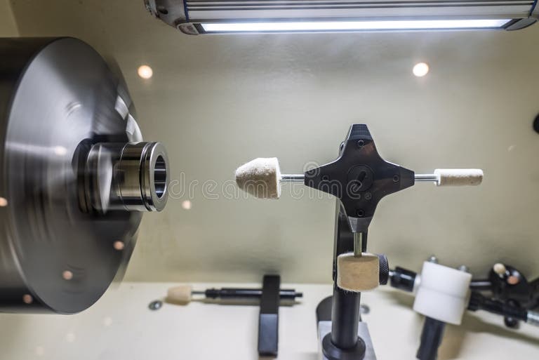 Cnc Lathe for Polishing Surfaces.Inside View of a Cnc Machine. CNC ...