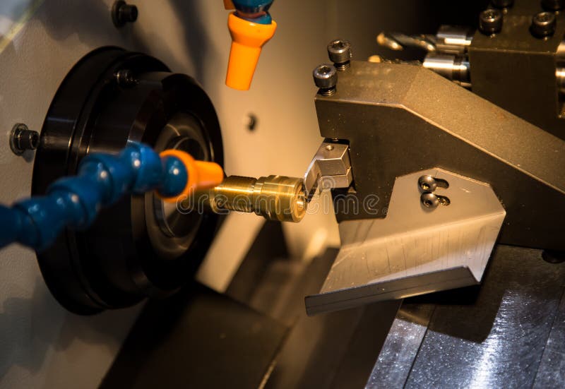 CNC Lathing machine stock photo. Image of fabrication - 105285420
