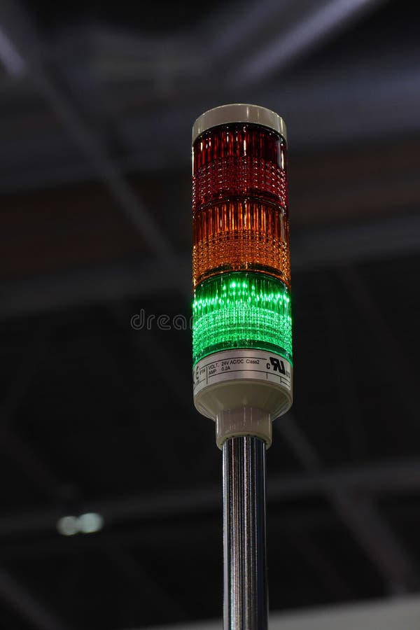 CNC semaphore signal light stock image. Image of line - 102017851