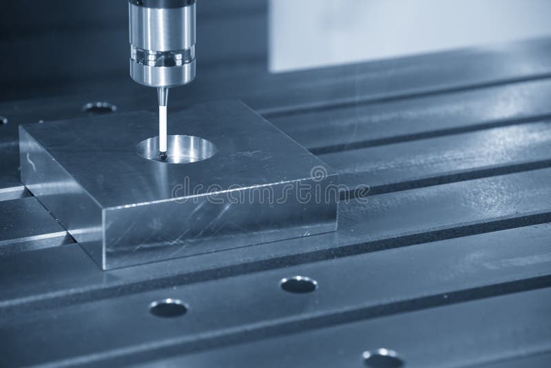 The CNC Machine Attach the CMM Probe Stock Image - Image of inspector ...
