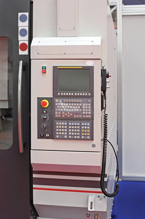 Cnc Machine Control Computer Stock Photo - Image of milling, panel ...
