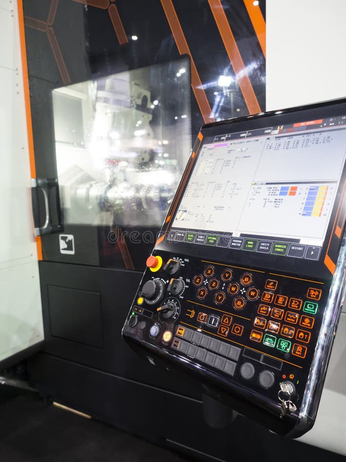 CNC Machine control panel editorial photo. Image of equipment - 64121966
