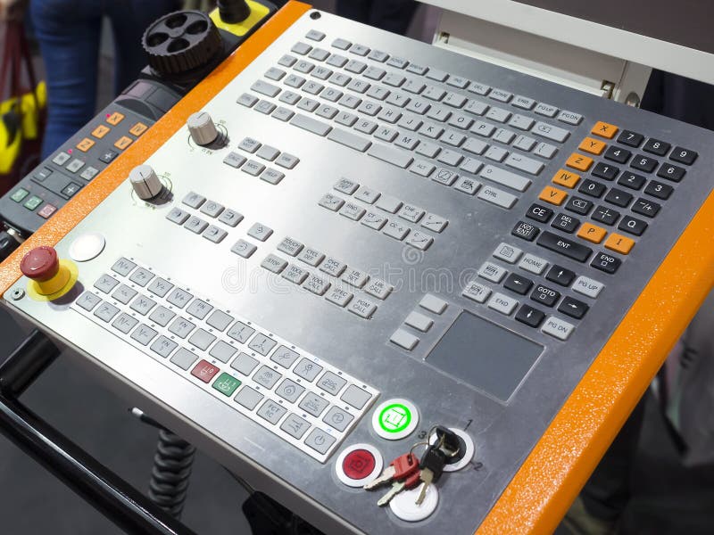 CNC machine control panel editorial photography. Image of gauge - 199009382