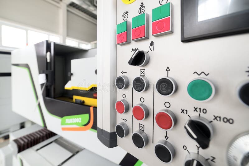 CNC machine control panel. stock photo. Image of machine - 101958640