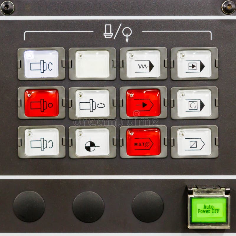 CNC machine control panel stock image. Image of indicator - 51668693
