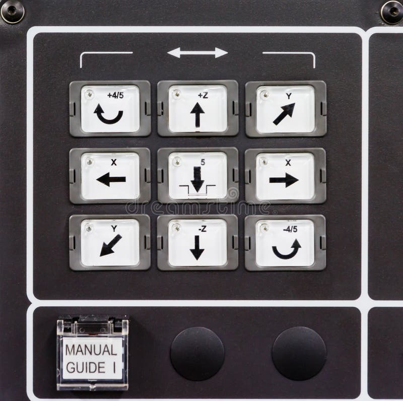 CNC machine control panel stock photo. Image of indicator - 51668838