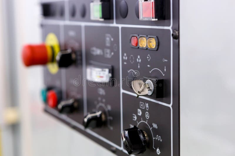 CNC machine control panel stock photo. Image of factory - 51668874