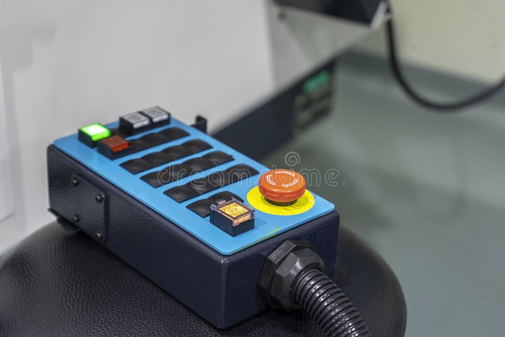 CNC Machine of Controller Panel Handle Remote Stock Photo - Image of ...