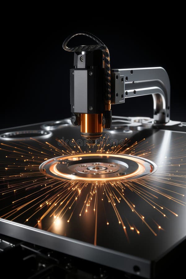 Cnc Machine Crafting Intricate Object from Composite Material ...