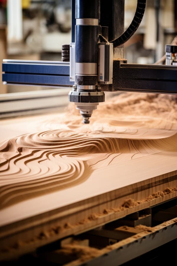 Cnc Machine Crafting Intricate Wood Design, Highlighting the Unique ...