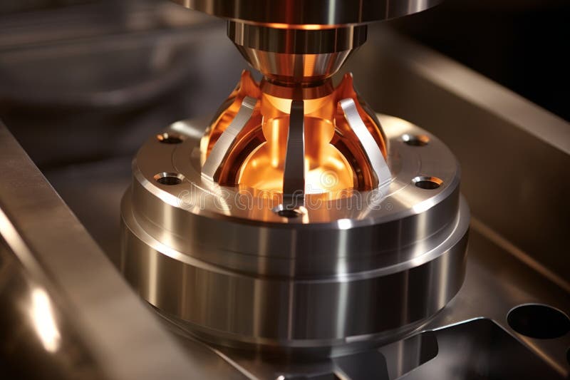 Cnc Machine Crafting Rocket Engine Component Precision in Aerospace ...