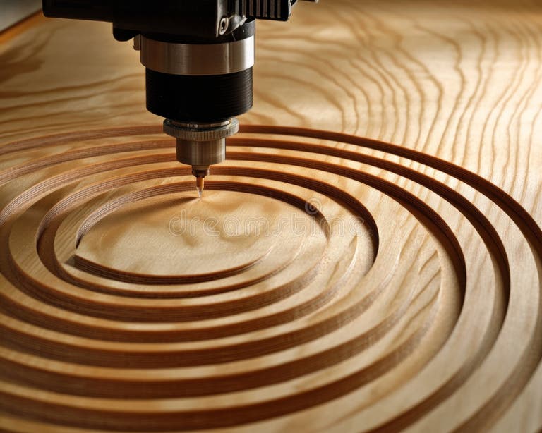 CNC Machine Engraving Concentric Circles Precision Engineering in ...
