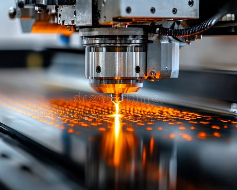 CNC Machine Engraving Intricate Circuit Board Pattern, High-Tech ...