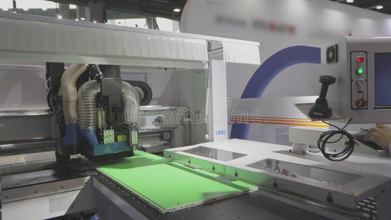 Cnc Machine at the Exhibition of Hardware Technology. CNC Machine Tool ...