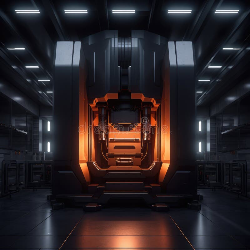 The CNC Machine of the Future Stock Illustration - Illustration of ...