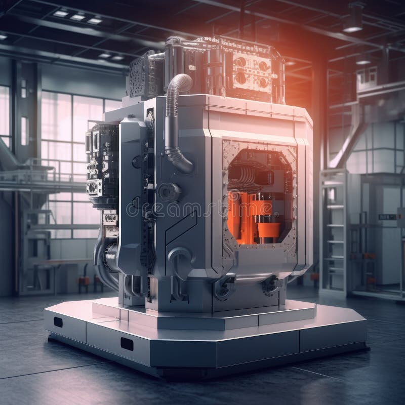 The CNC Machine of the Future Stock Illustration - Illustration of ...