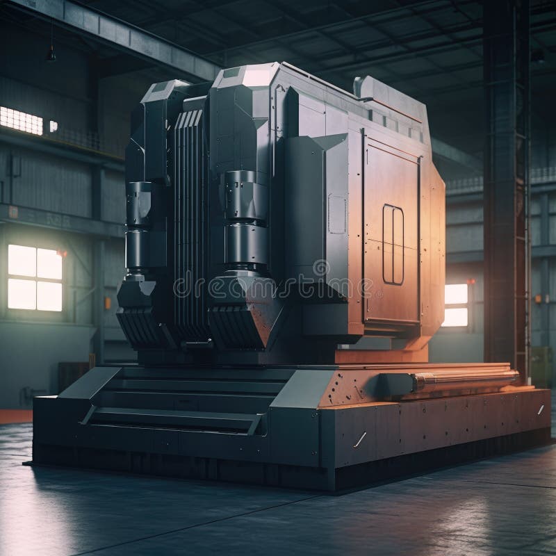 The CNC Machine of the Future Stock Illustration - Illustration of ...