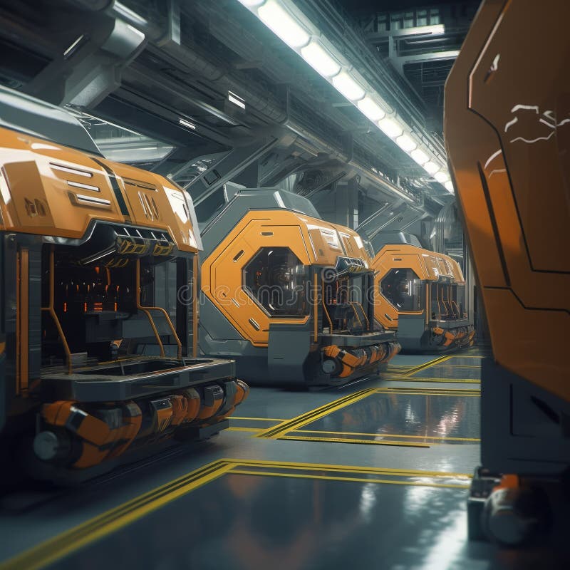 The CNC Machine of the Future Stock Illustration - Illustration of ...