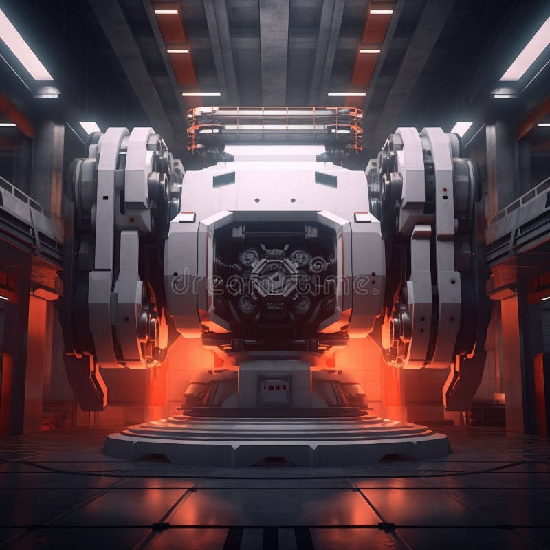 The CNC Machine of the Future Stock Illustration - Illustration of ...