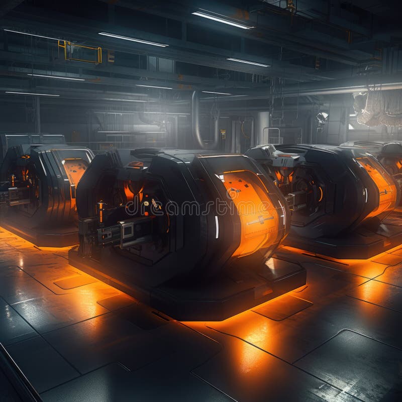 The CNC Machine of the Future Stock Illustration - Illustration of ...