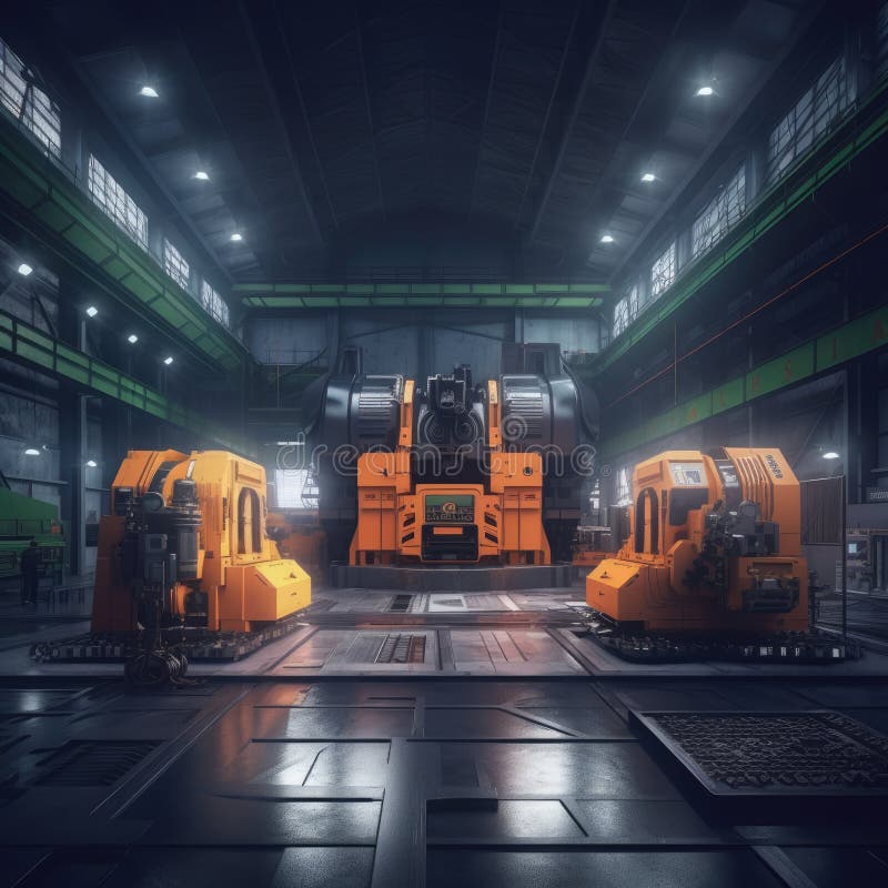 The CNC Machine of the Future Stock Illustration - Illustration of ...