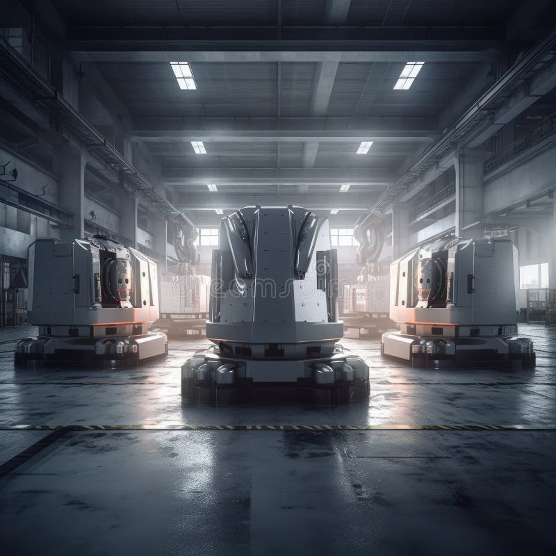 The CNC Machine of the Future Stock Illustration - Illustration of ...