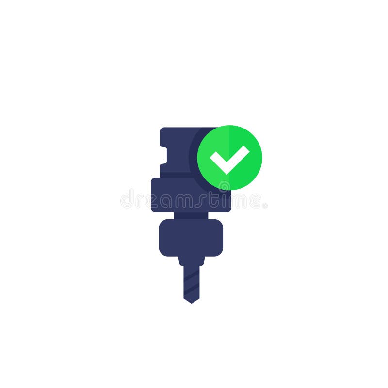 CNC Machine Icon with Check Mark Stock Vector - Illustration of vector ...