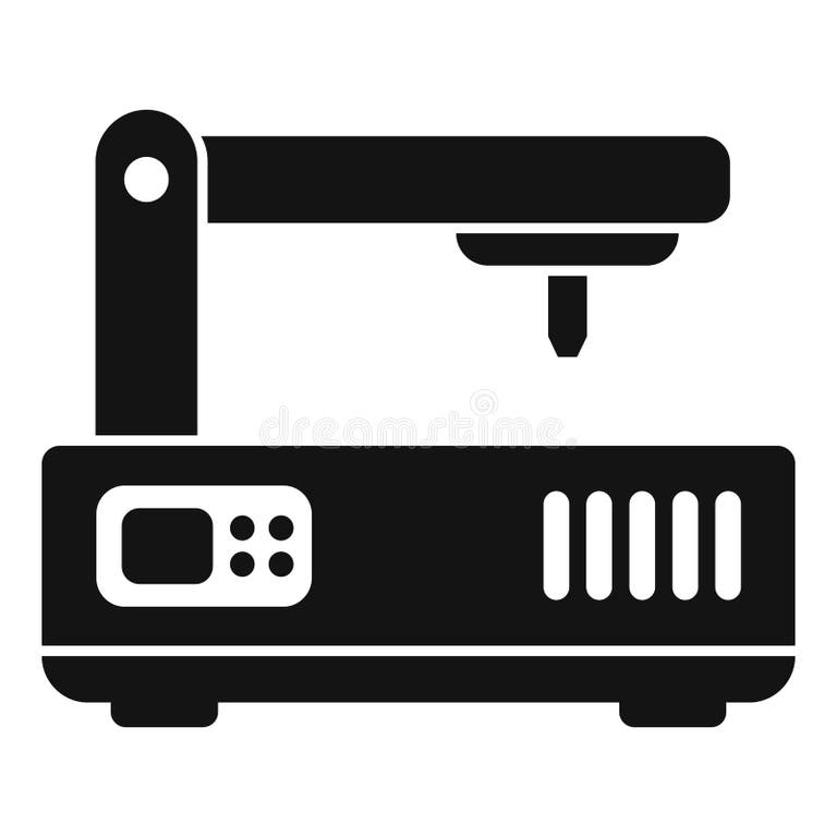 Cnc Machine Icon Simple Vector. Mill Controller Stock Illustration ...