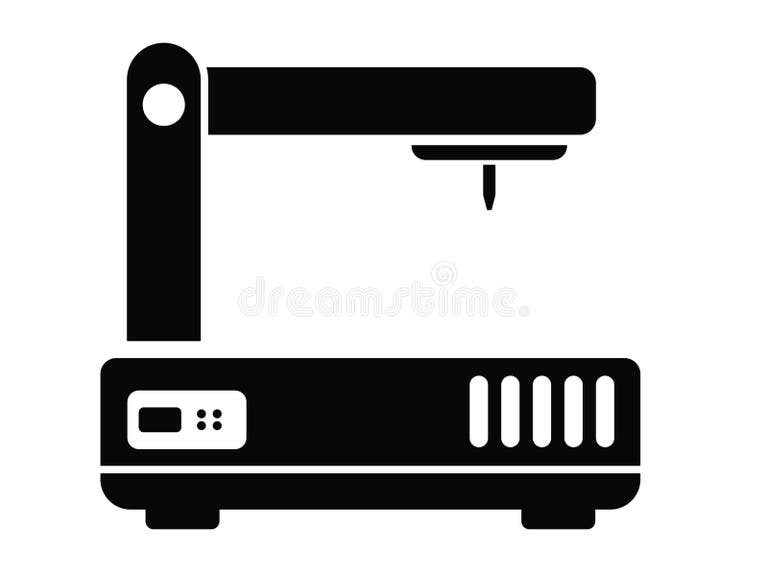 Cnc Machine Icon Simple Vector. Mill Controller. Tool Press Industry ...