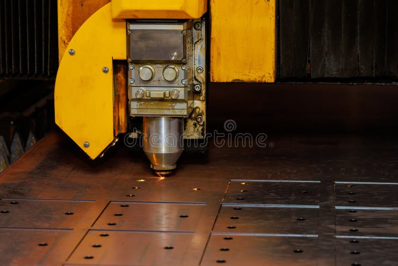 CNC Machine for Laser Cutting of Sheet Metal. High-tech Equipment for ...