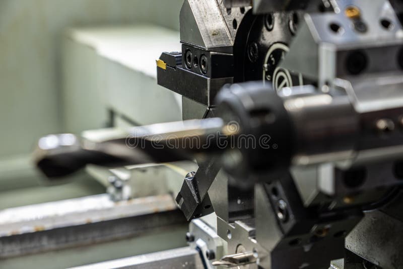 Cnc Machine. the CNC Lathe Machine or Turning Machine Stock Image ...