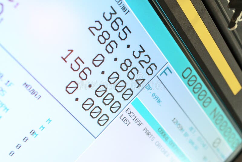 Cnc machine LCD screen stock image. Image of casing, communications ...