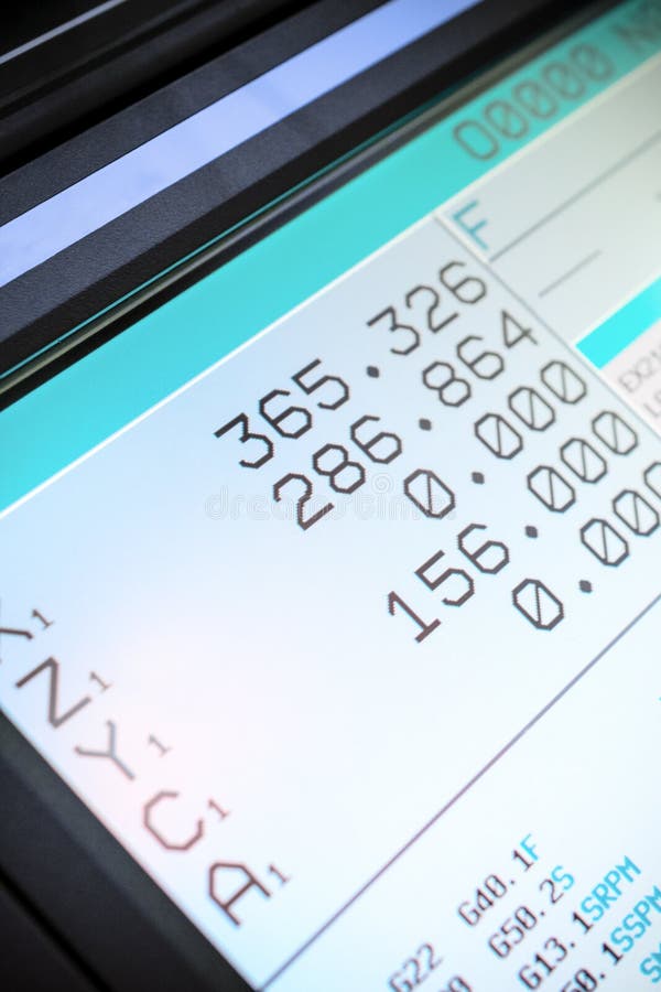 Cnc machine LCD screen stock photo. Image of device, closeup - 91509368