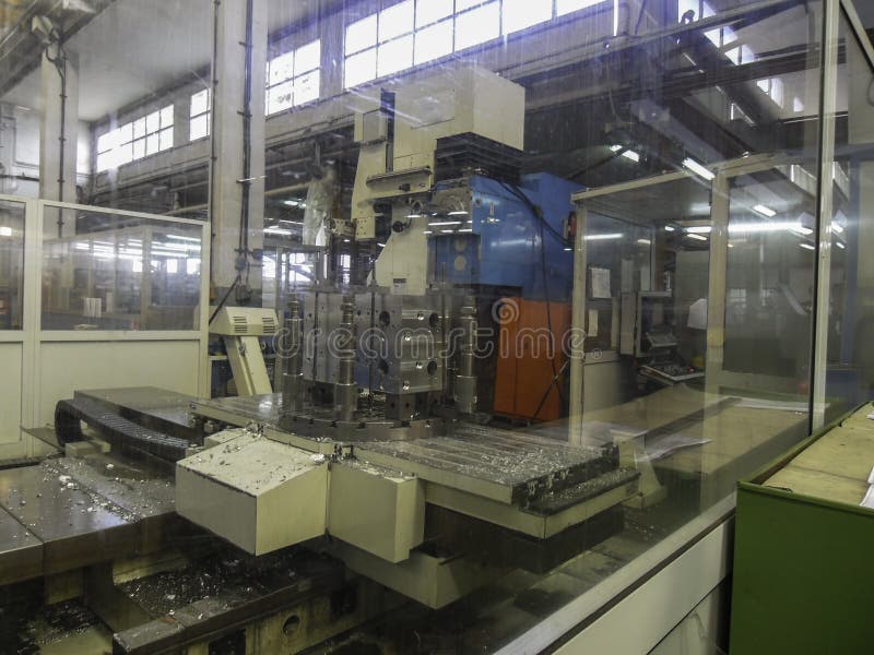 CNC machine stock photo. Image of machining, grinding - 48327198