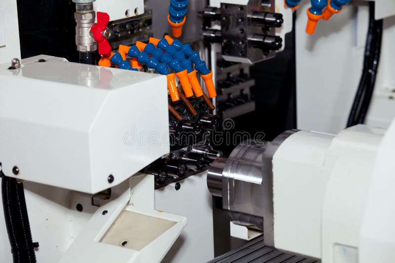 CNC Machine for Metal Processing Stock Image - Image of center, milling ...