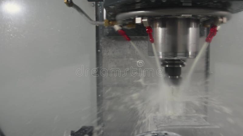 Cnc Machine Mist Cooling stock footage. Video of nozzle - 263756100
