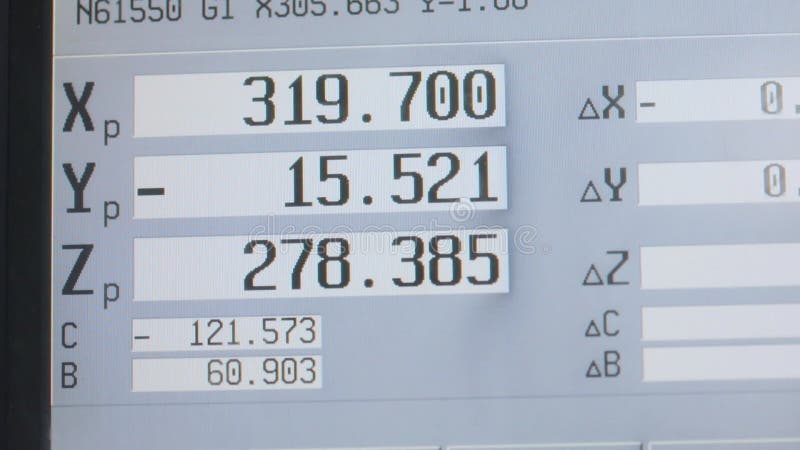 Cnc Machine Processes A Part Cnc Machine Monitor Control Panel Of Cnc Machine In Factories