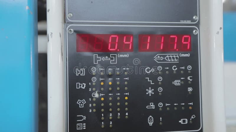 Control Panel of Cnc Machine in Factories. Modern CNC Machine. CNC Machine Processes a Part. CNC ...
