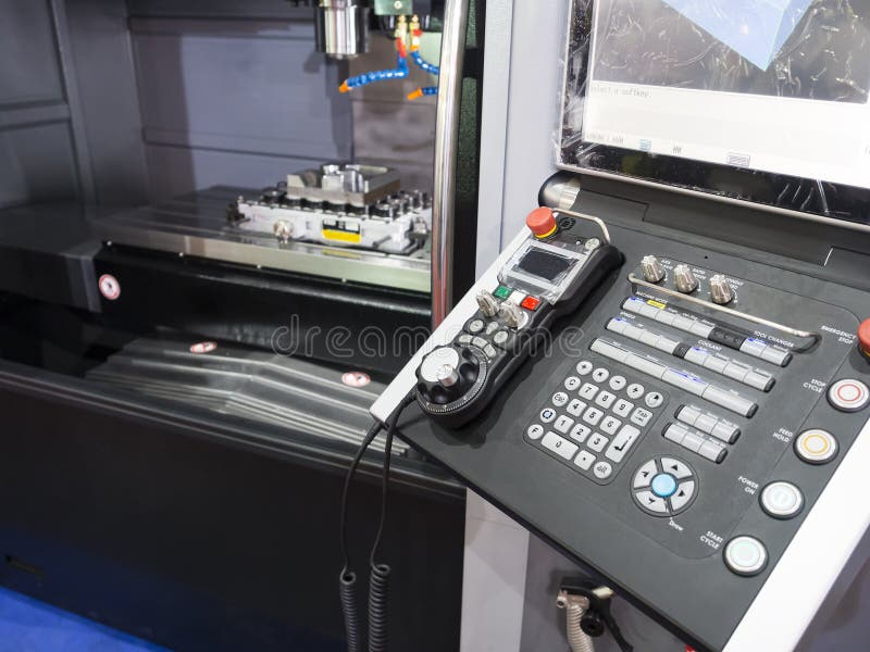 Cnc Machine Operation Control Panel Closup Stock Photos - Free ...