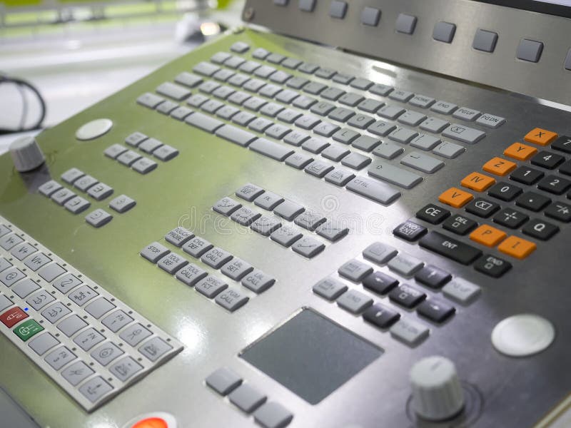 CNC Machine Operation Control Panel Closup Stock Photo - Image of ...