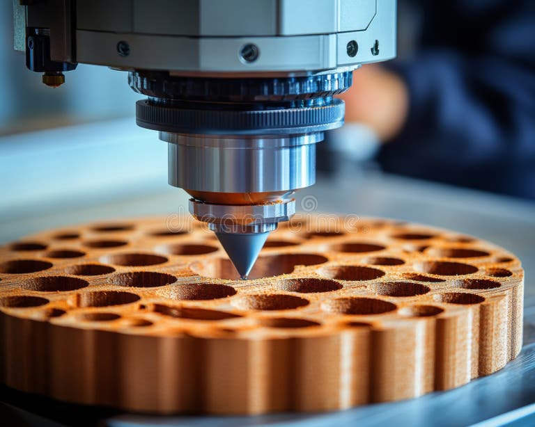 CNC Machine Precision Cutting Wood, Automated Woodworking Process with ...