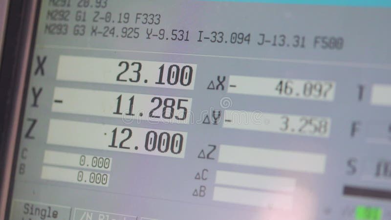 Cnc Machine Processes A Part Cnc Machine Monitor Control Panel Of Cnc Machine In Factories