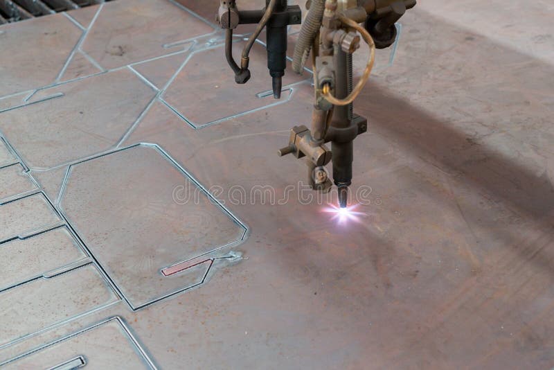 CNC Machine Steel Cutting stock image. Image of rustmetal - 59855935