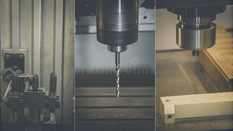 A CNC Machine Tool Changing Heads in a Sequence Highlighting Its ...