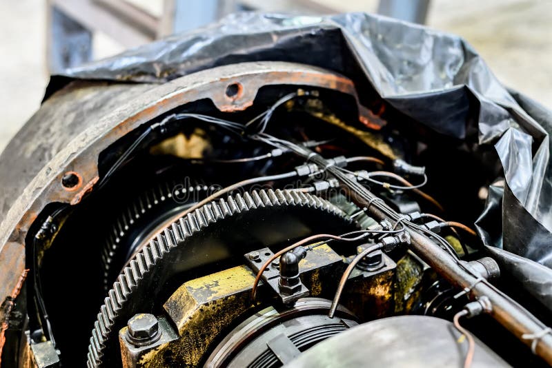 Cnc Machine Tool Gearbox. Repair of Mechanical Equipment Stock Photo ...