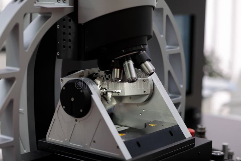 CNC Machine Tool Inspection Stock Image - Image of microscope ...