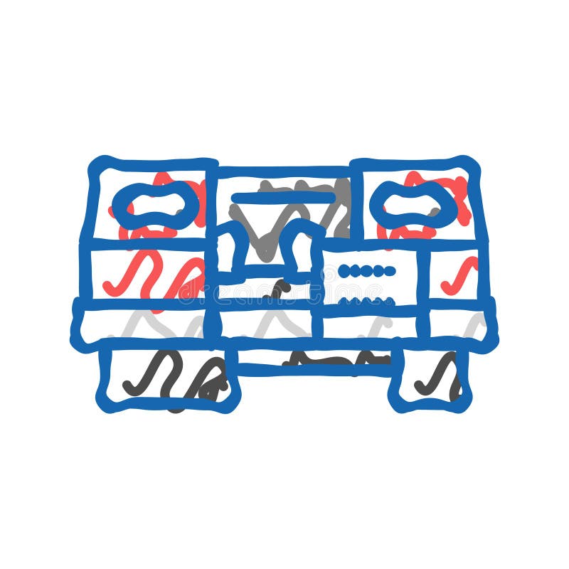 Cnc Machine Tool Work Icon Doodle Illustration Stock Illustration ...