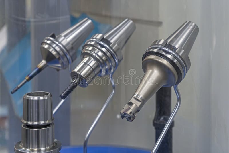 CNC Turning Machine Spindle and Lathe Workshop Stock Photo - Image of ...