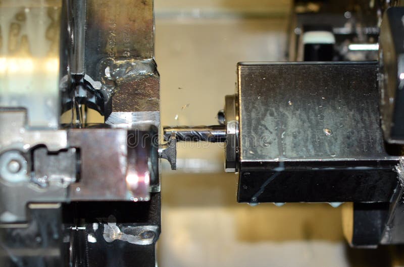 Cnc Machine, Turning Milling Tap Proces Stock Photo - Image of factory ...