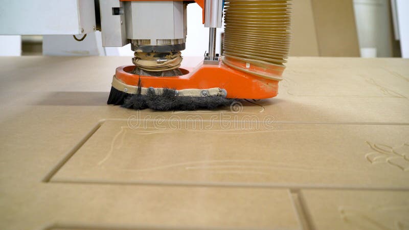 The CNC Machine is Working. Close-up of a Numerical Control Machine ...